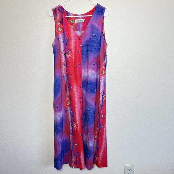 Jams World | Dresses | Jams World 9s Vintage Floral Vision Print Dress ...